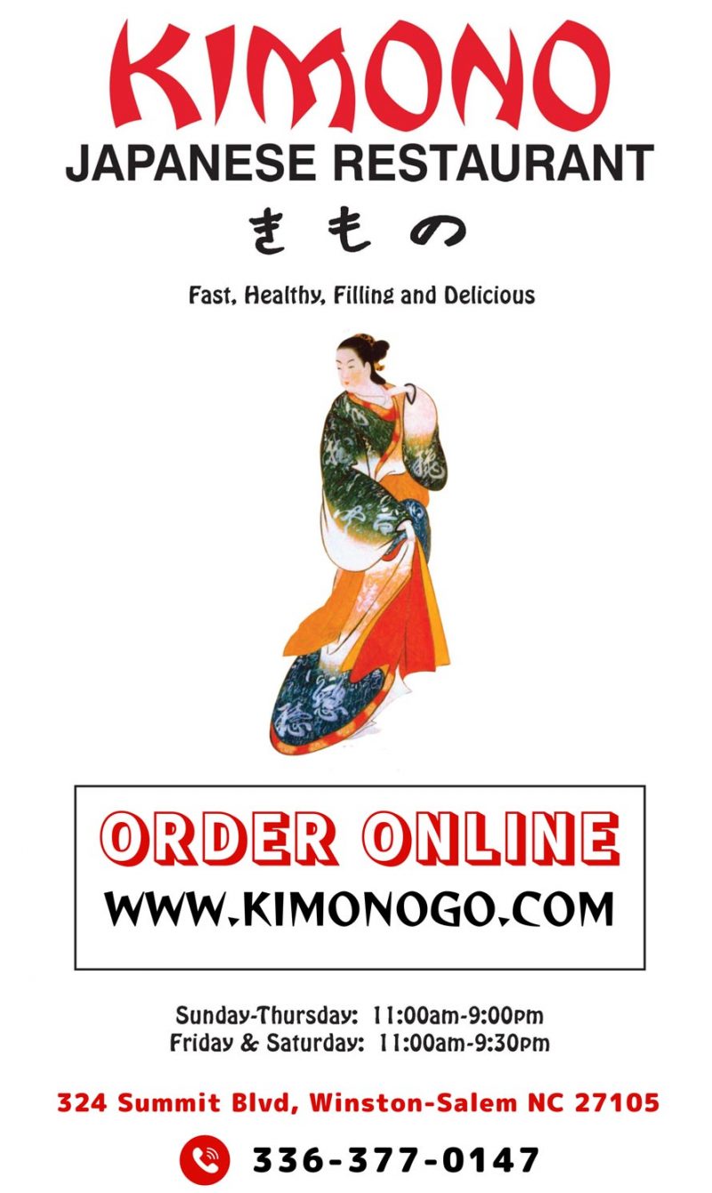 Menu – Kimono Japanese Restaurant – Summit Square